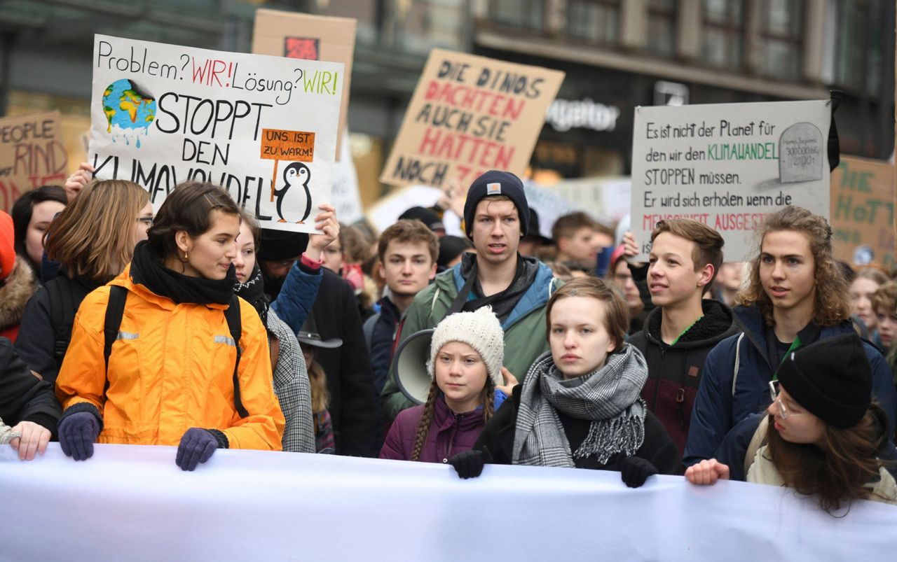 German leader clarifies stance on student climate protests