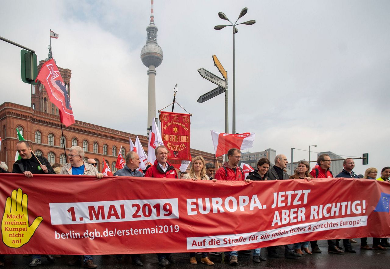 Thousands march on May Day, demand better working conditions
