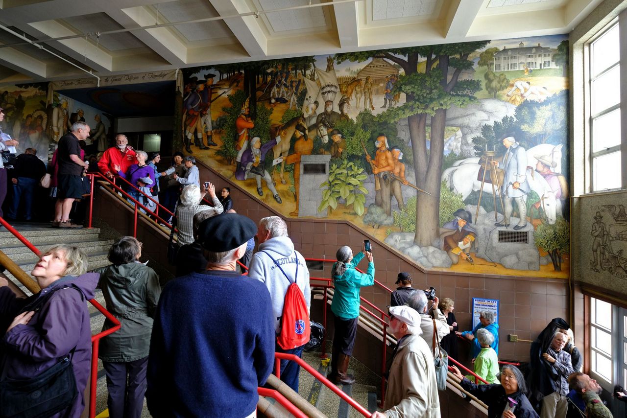 California school draws crowd to view mural some call racist