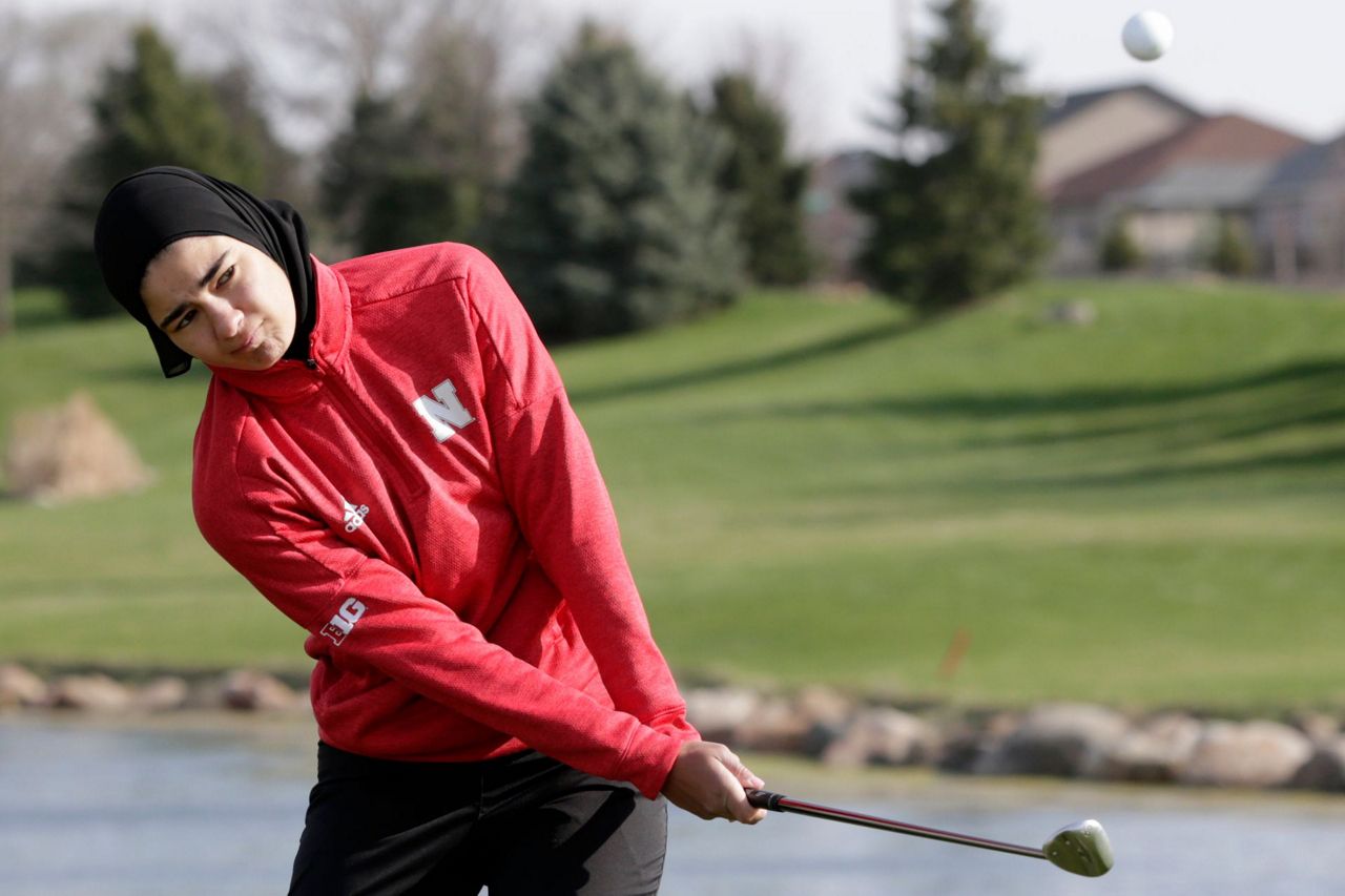 College golfer in hijab out to blaze trail for Muslim girls