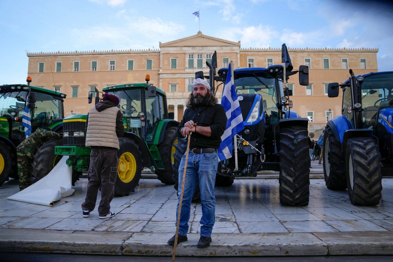 'Without us, you don’t eat': Greek farmers drive tractors to parliament ...