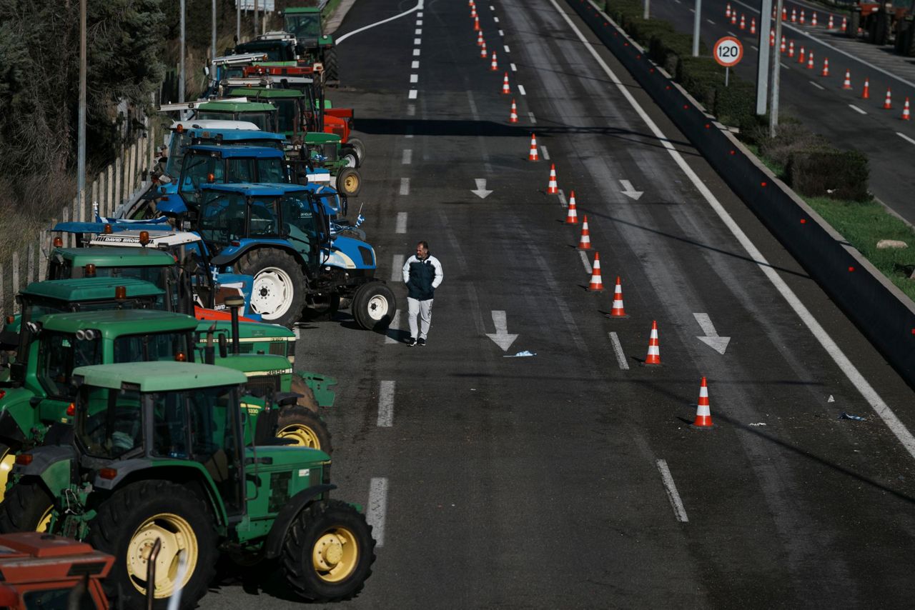 Farmers drive tractors through Paris and block highways in Greece to ...