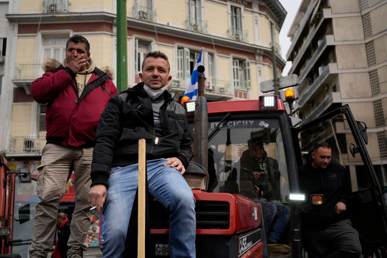 Hit by high costs, Greek farmers stage tractor protest