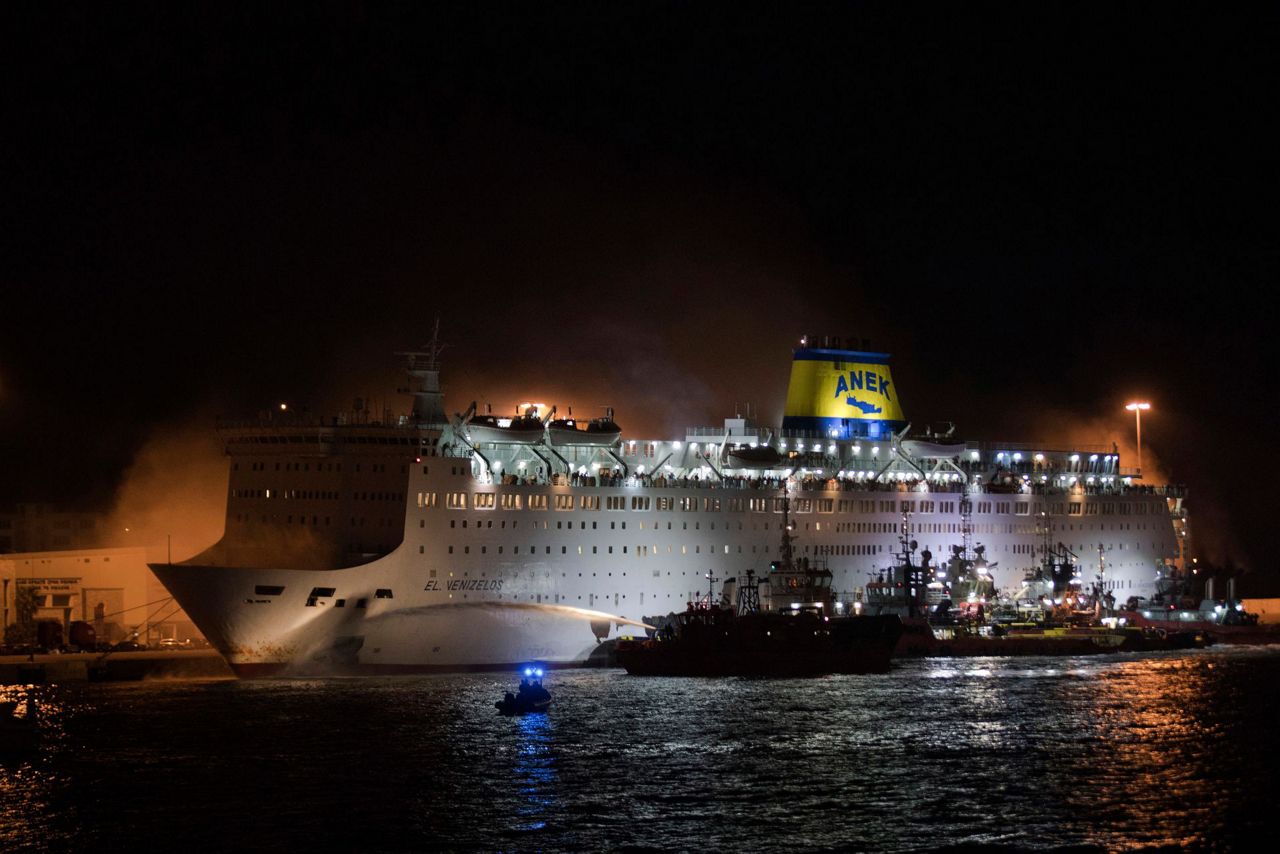 Greek ferry fire sends smoke billowing, but all aboard safe