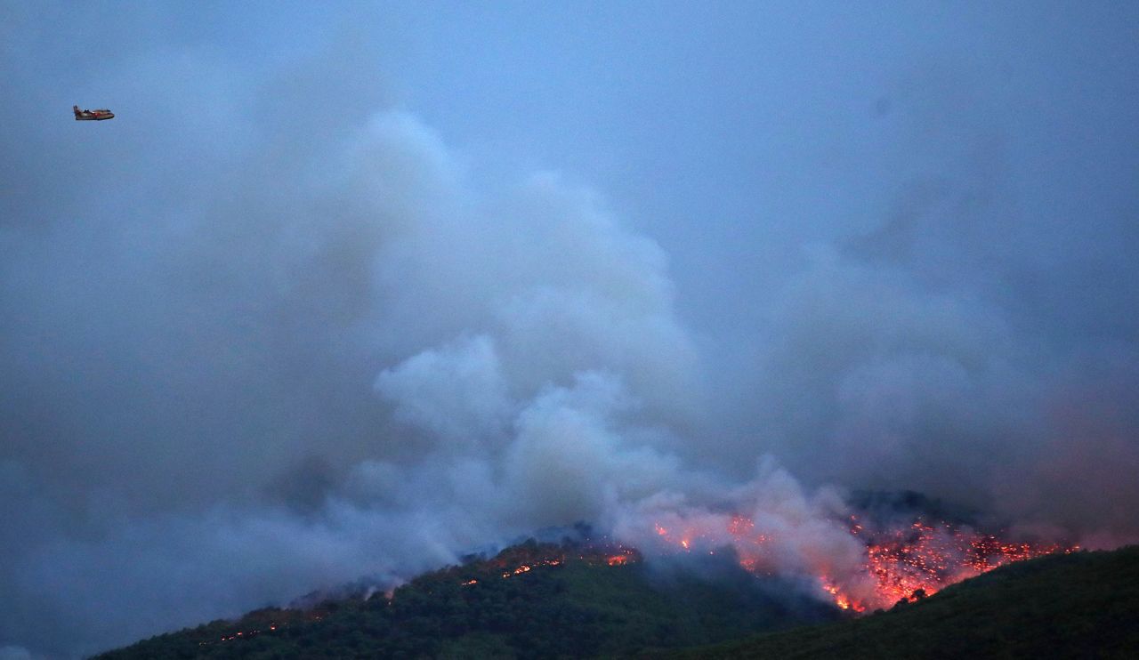 The Latest: Greece declares emergency due to 2 wildfires