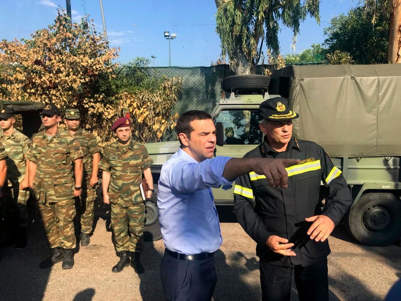 Greek PM visits area damaged by deadly forest fires