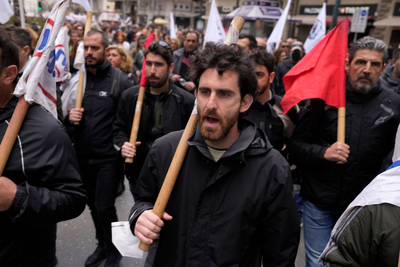 Greek unions stage general strike over rail deaths