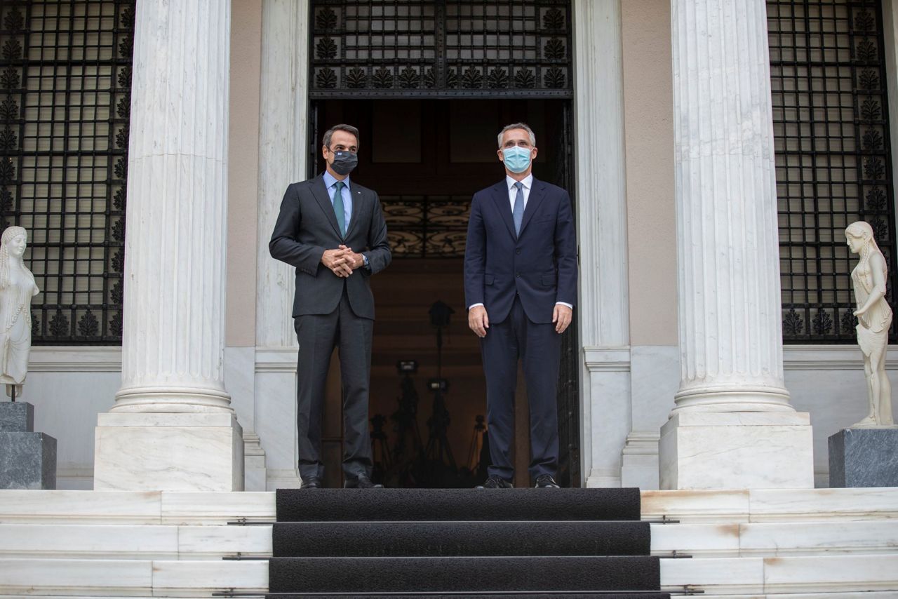 Greek premier meets with NATO chief over tension with Turkey