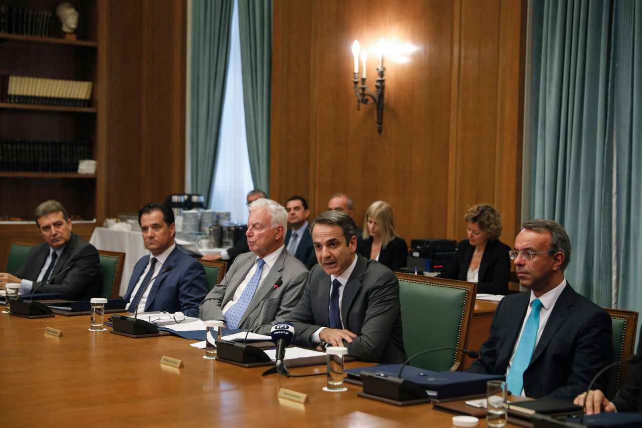 New Greek PM Mitsotakis holds first Cabinet meeting