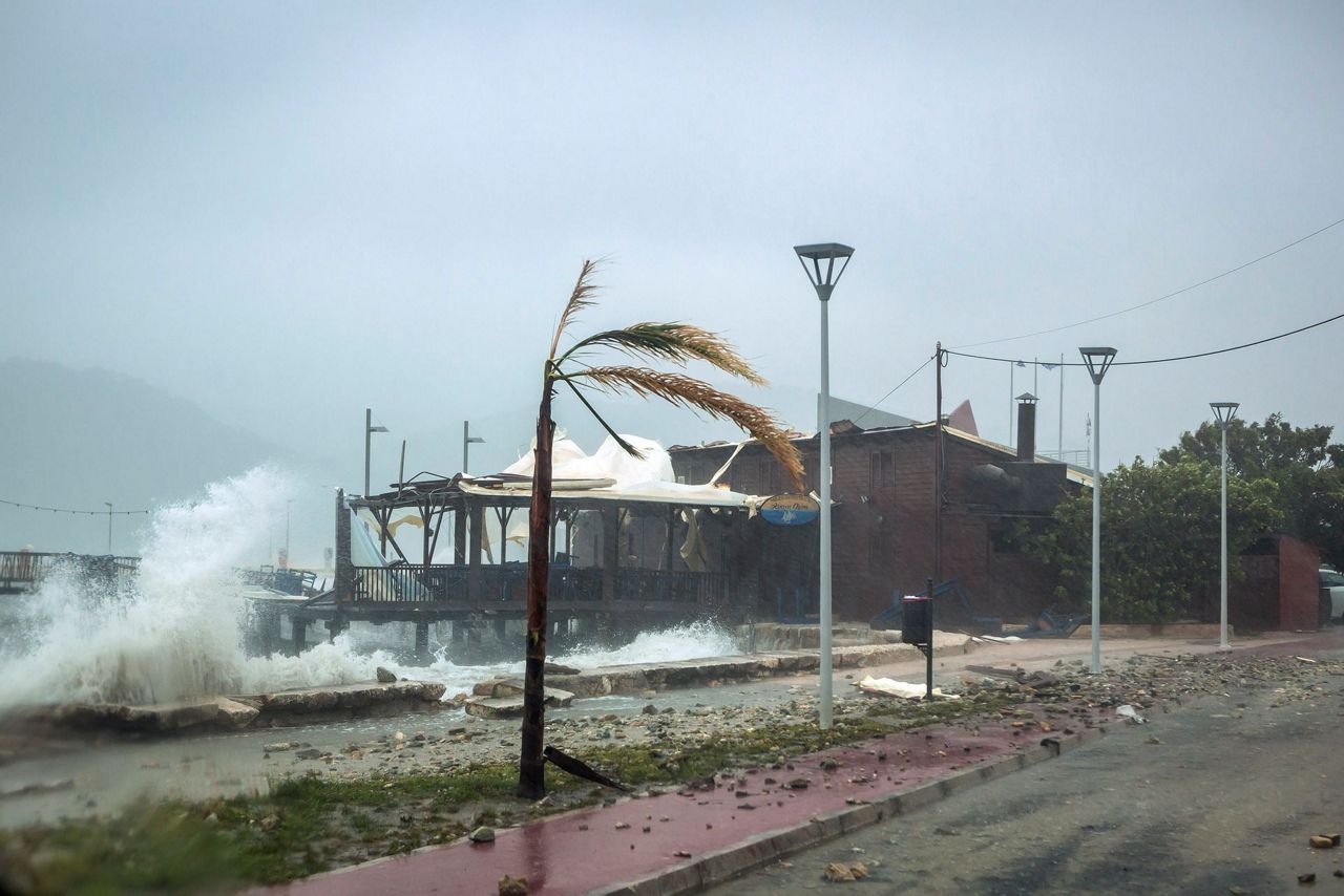 Tropical-like storm batters Greek islands, cause outages
