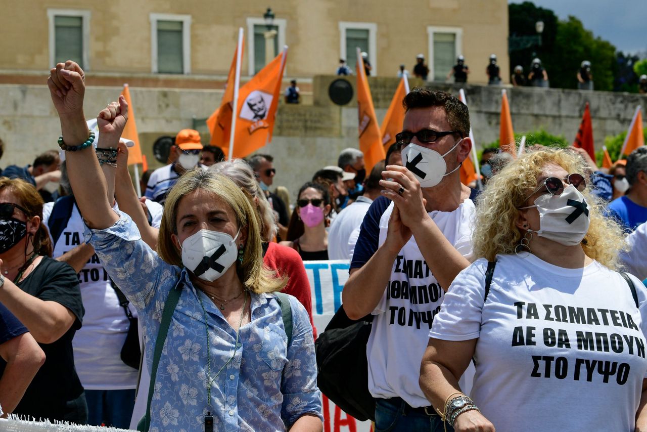 Greek unions strike for return to pre-pandemic work rules