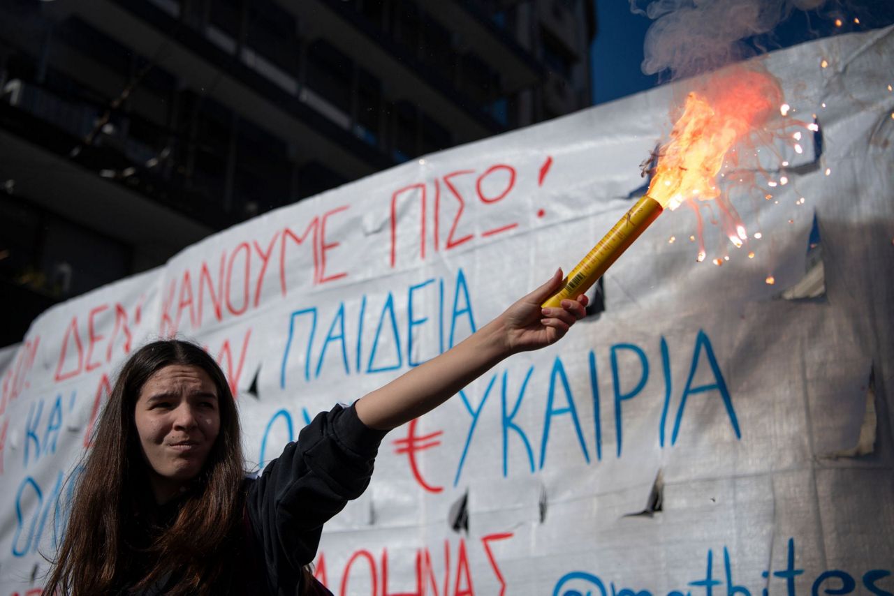 Student protests in Athens turn violent and disrupt exams as debate ...