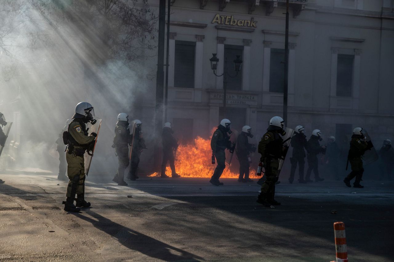 Greece: Protest gets heated ahead of campus policing vote