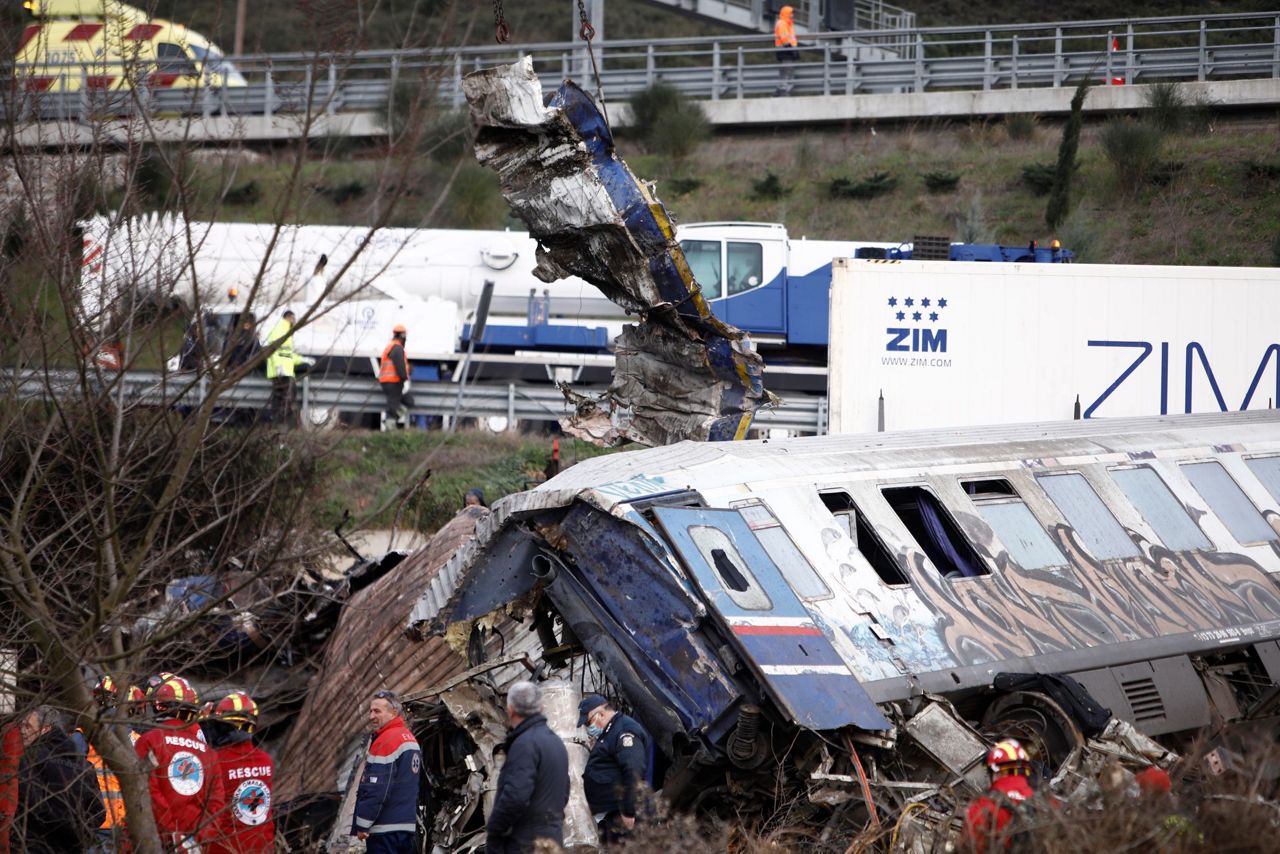 Rescuers comb wreckage of Greece's deadliest train crash