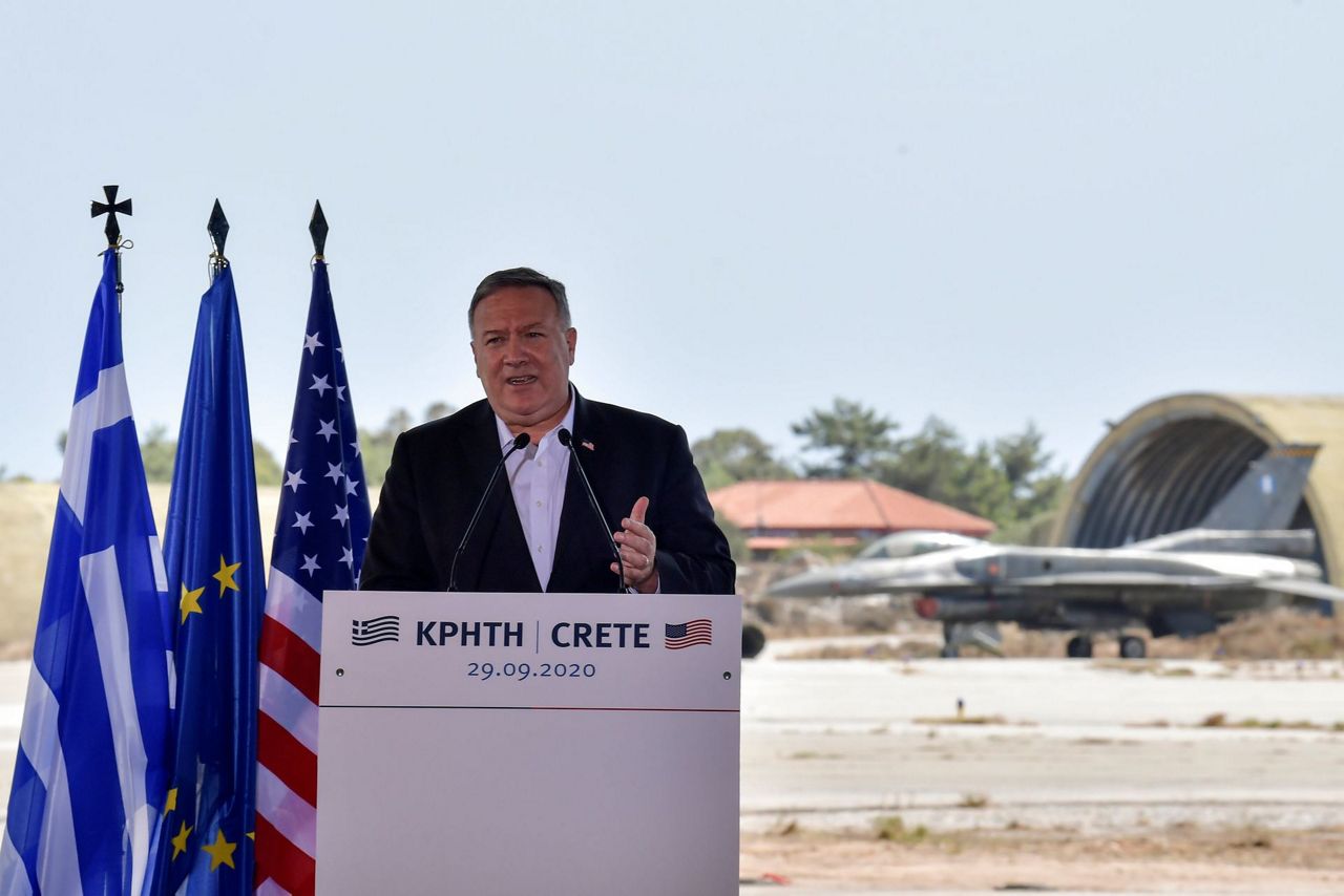 Pompeo visits naval base on Crete on day 2 of regional tour
