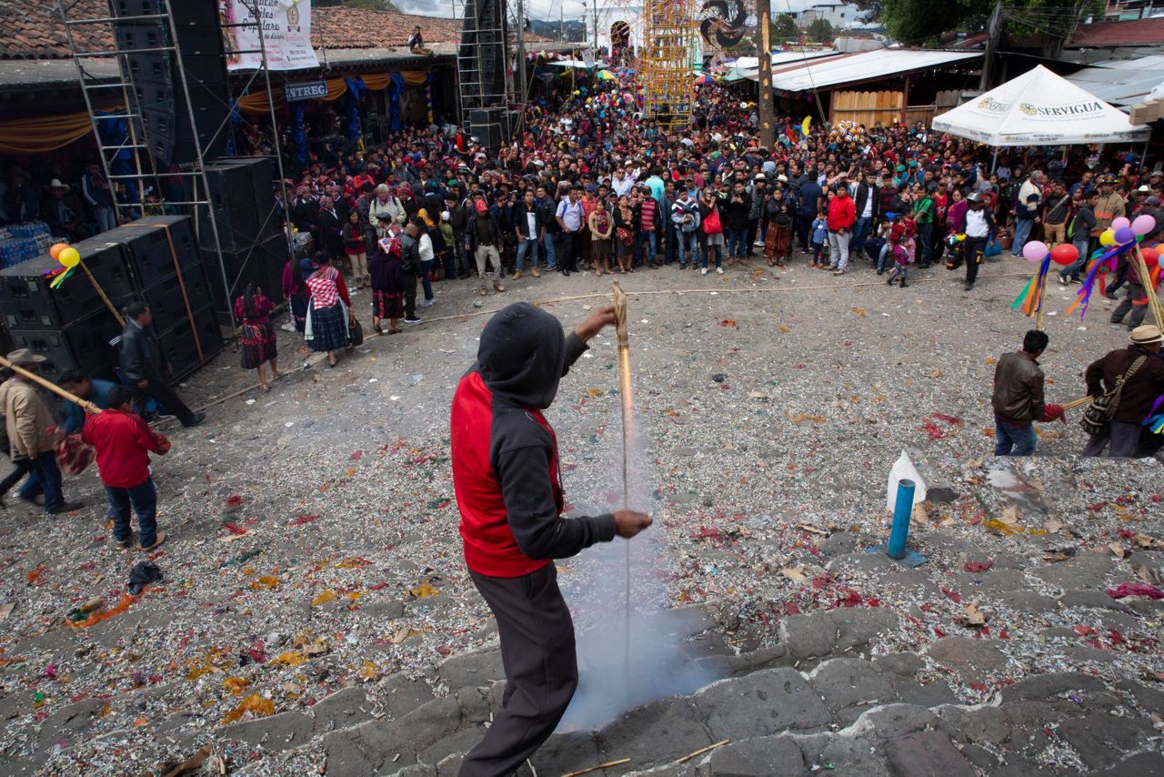 Guatemala town celebrates patron saint with dance, fireworks