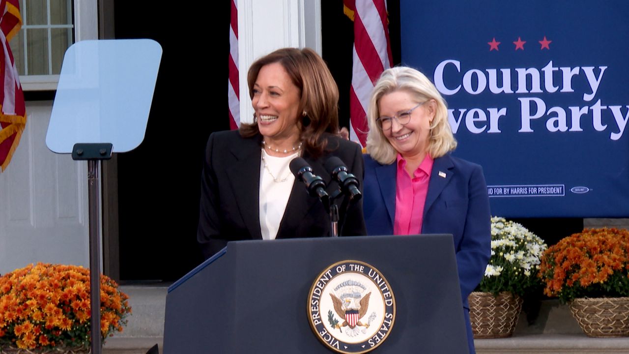 Liz Cheney campaigns with Vice President Harris