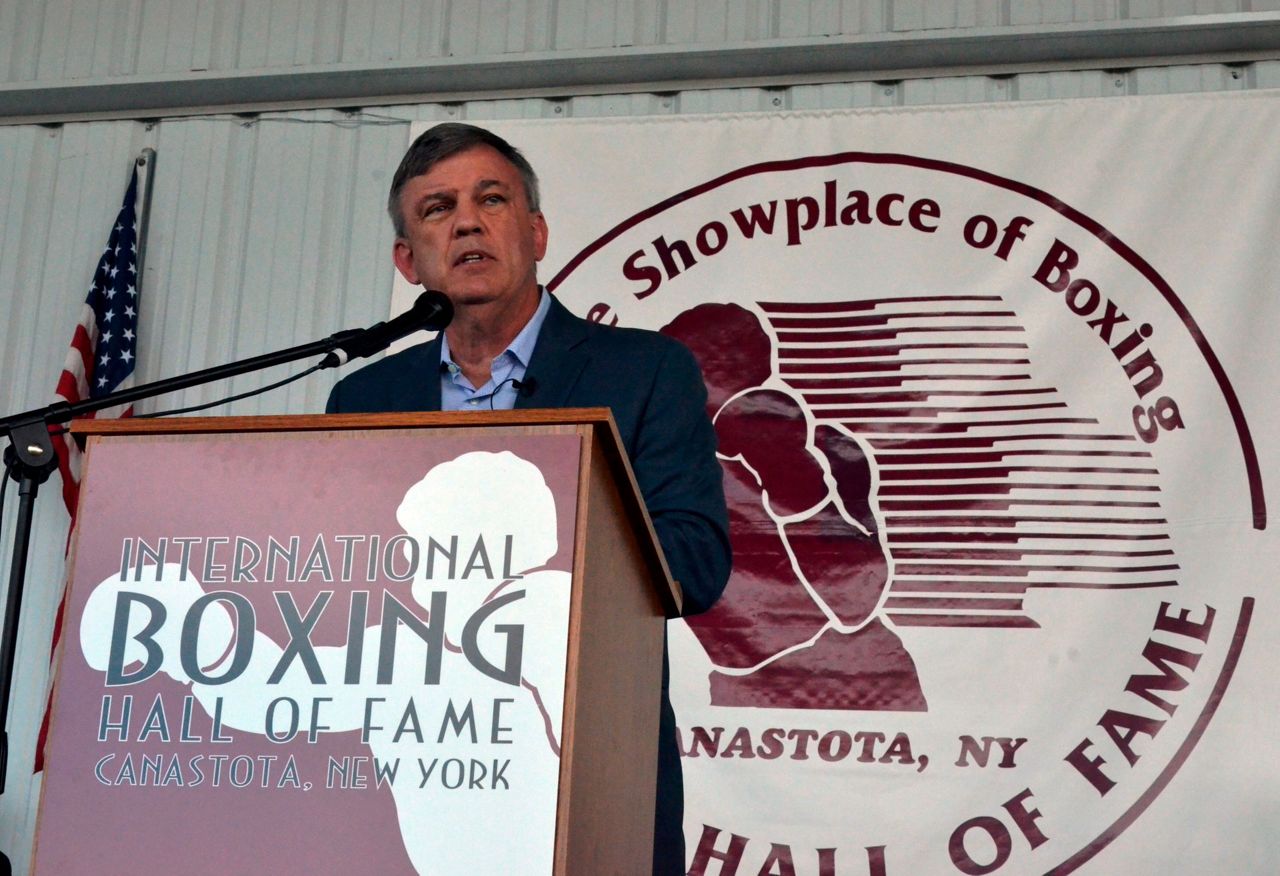 James McGirt struggles with emotions at Boxing HOF induction