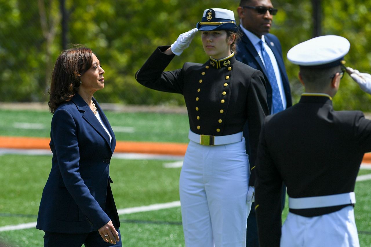 Harris to tell Coast Guard grads rule of law is under attack