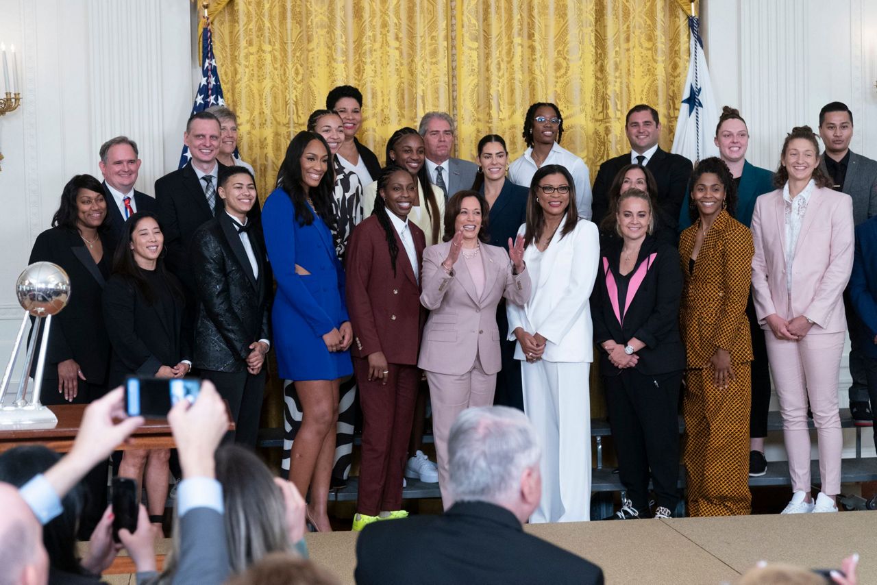 Harris is welcoming Las Vegas Aces to the White House to celebrate team ...