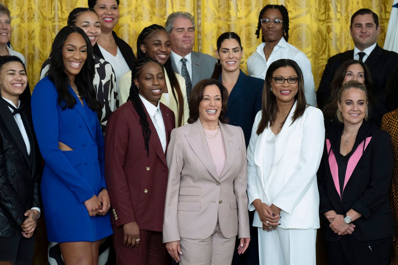 Harris is welcoming Las Vegas Aces to the White House to celebrate team ...