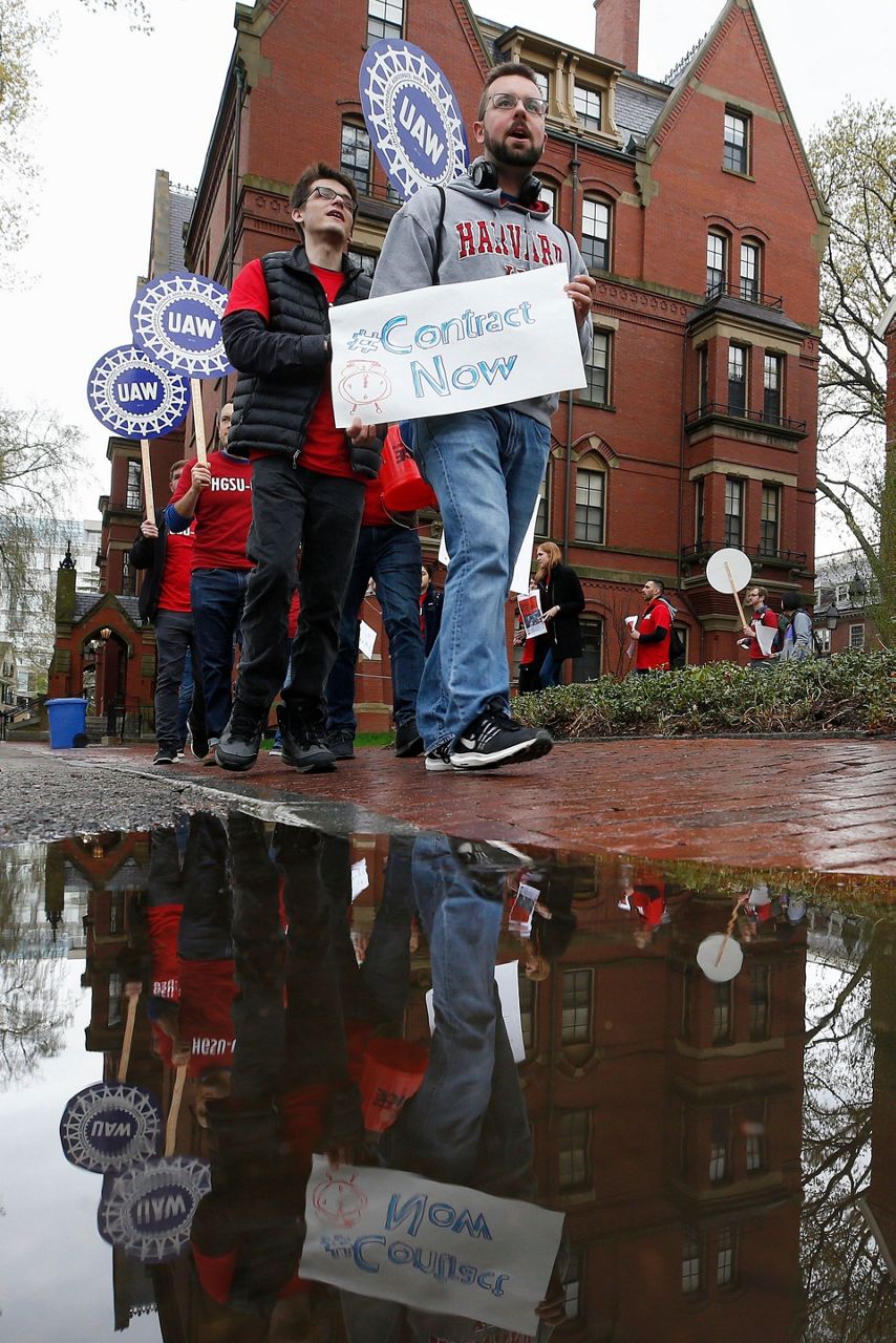 Harvard grad student union stages sit-in over labor dispute