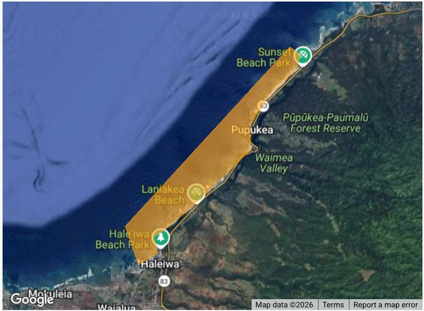 Brown water advisories for north shores of Oahu and Maui