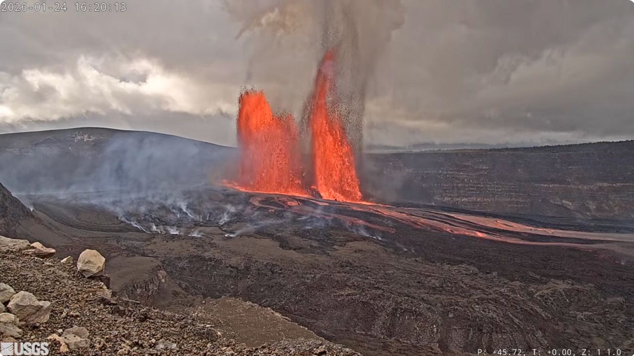 Volcanic rocks rained down during Kilauea’s 41st episode