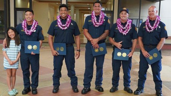 Kauai firefighters honored for rescues in April flood event