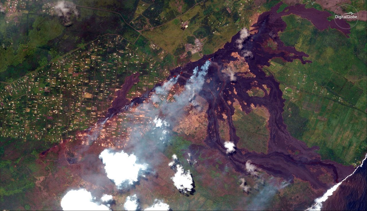 Hawaii volcano produces methane and "eerie" blue flames