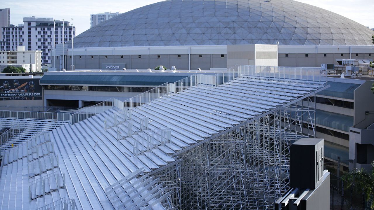 UH prepares for installation of Aloha Stadium video board