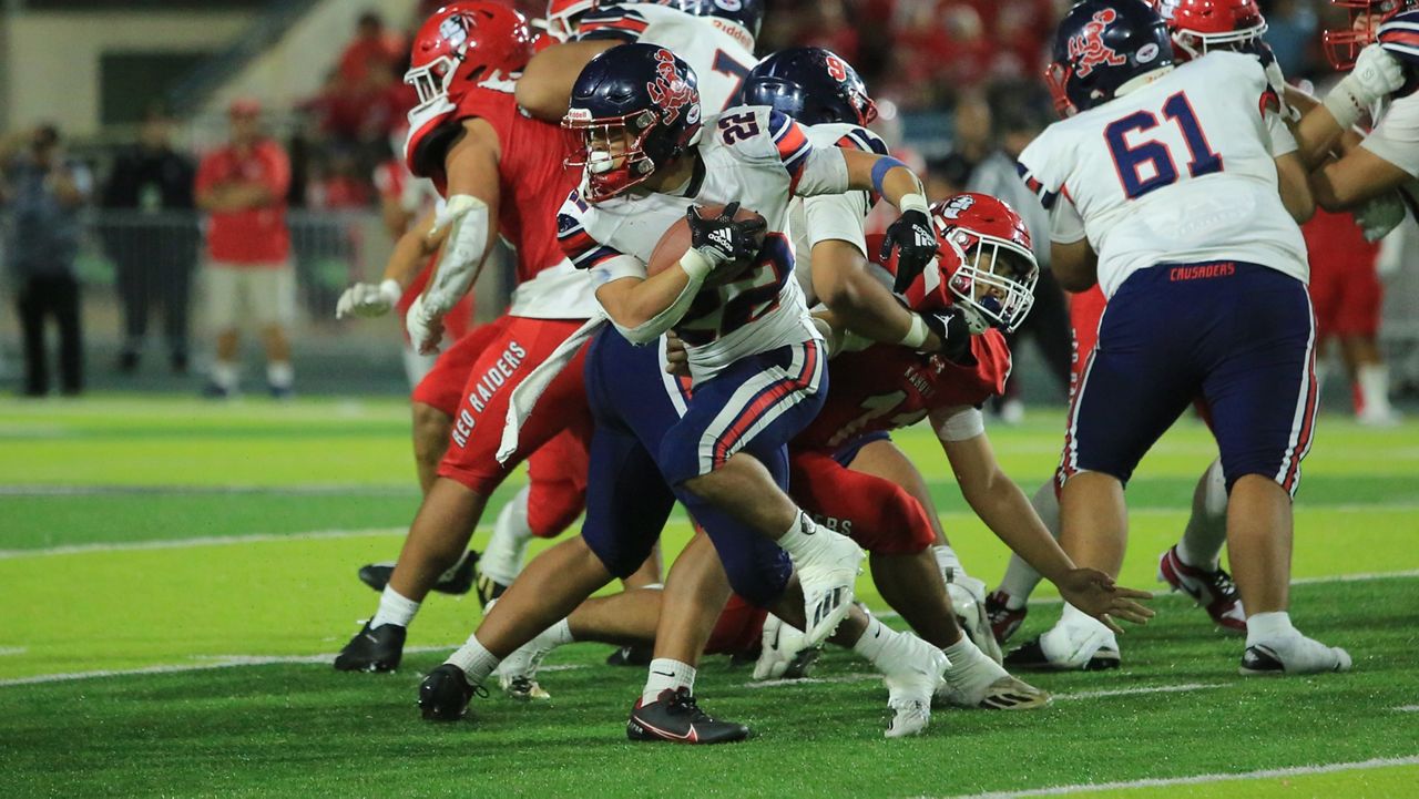 Saint Louis beats Kahuku for state Open football title