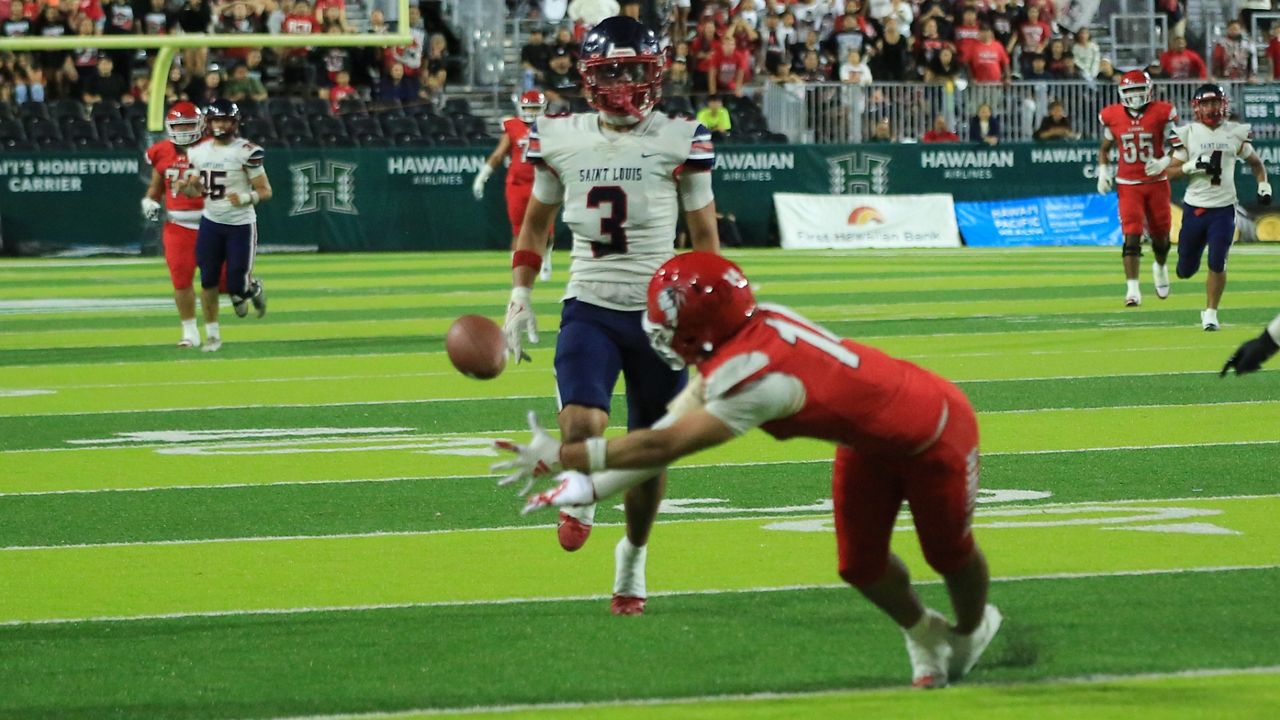 Saint Louis beats Kahuku for state Open football title