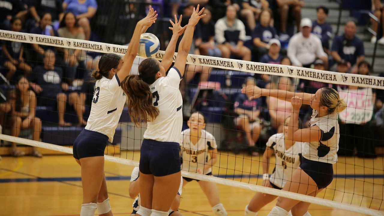 Kamehameha girls volleyball sweeps Punahou in ILH playoff