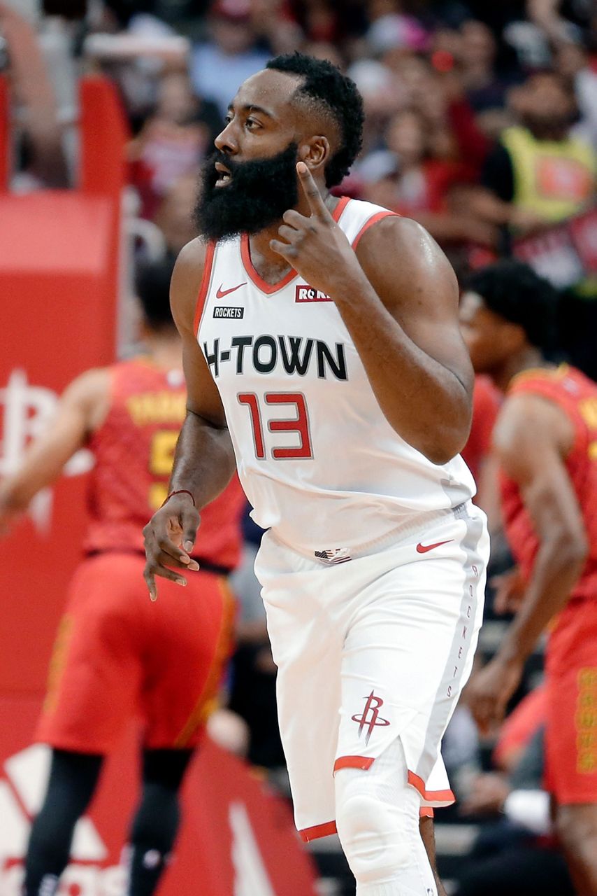 Harden scores 60 in 31 minutes, Rockets rout Hawks 158-111