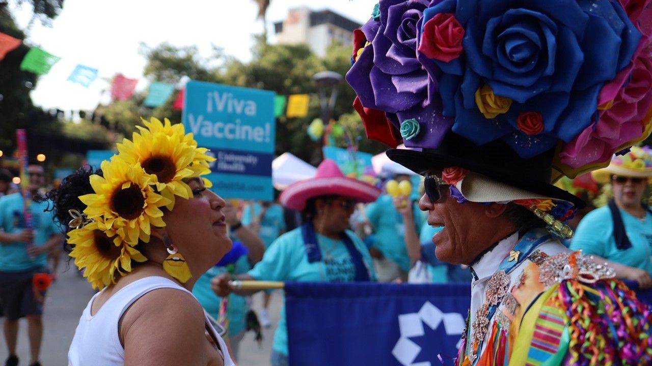 Health care workers honored with a Fiesta parade