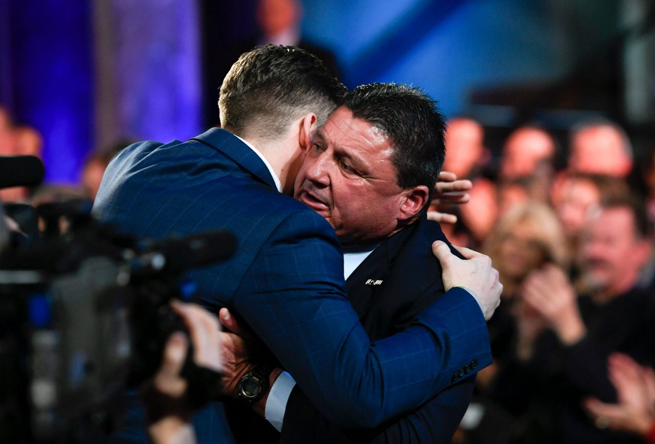 LSU's Ed Orgeron is AP college football coach of the year