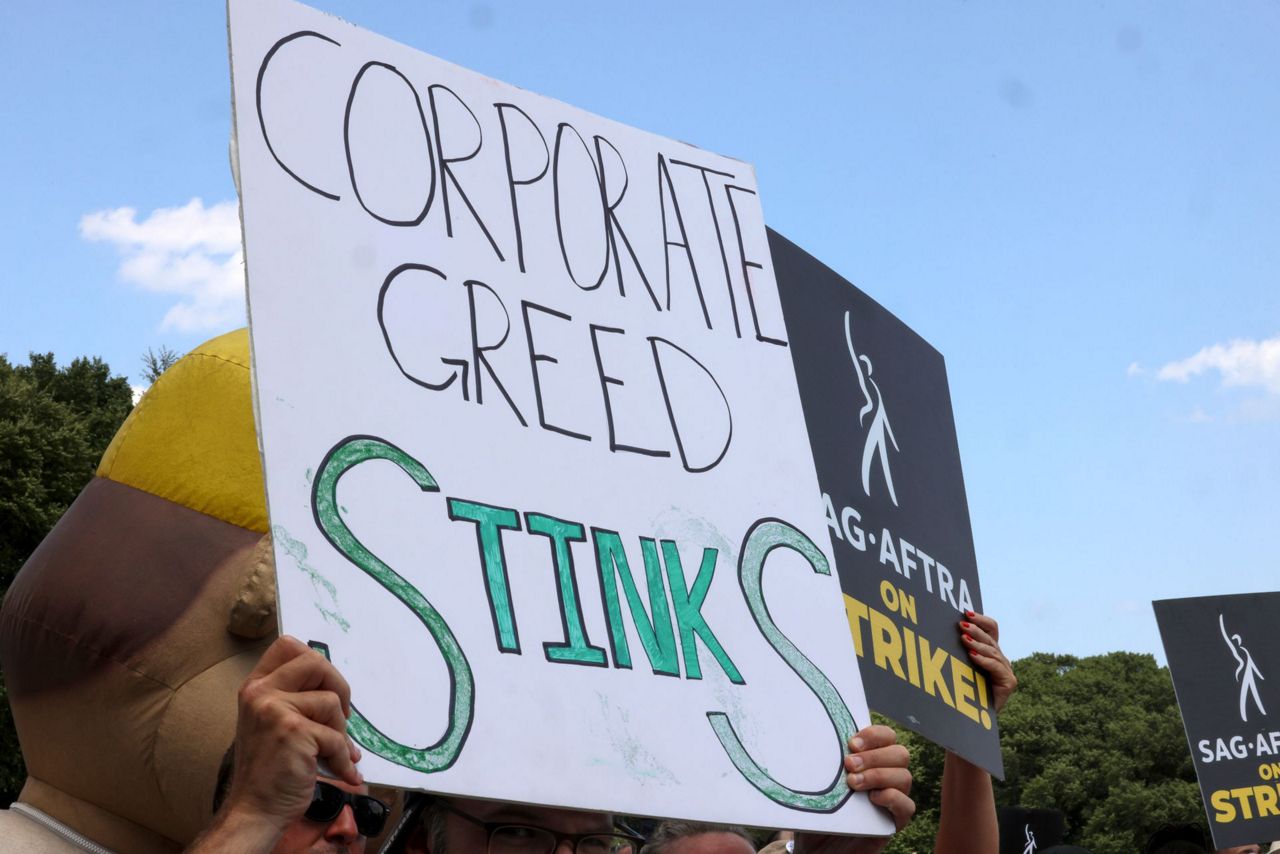 Actors and writers on strike rally in Philadelphia and Chicago as union ...