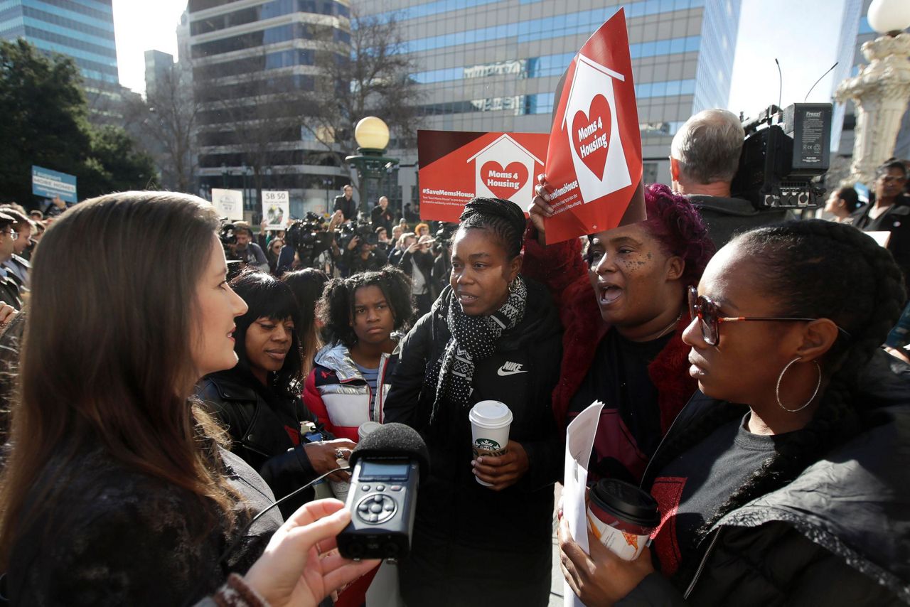 Homeless women who took over California home gain support