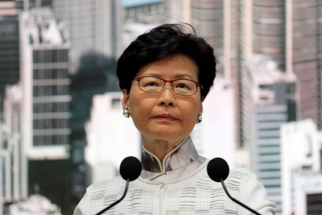 Hong Kong's first female leader fights for political life