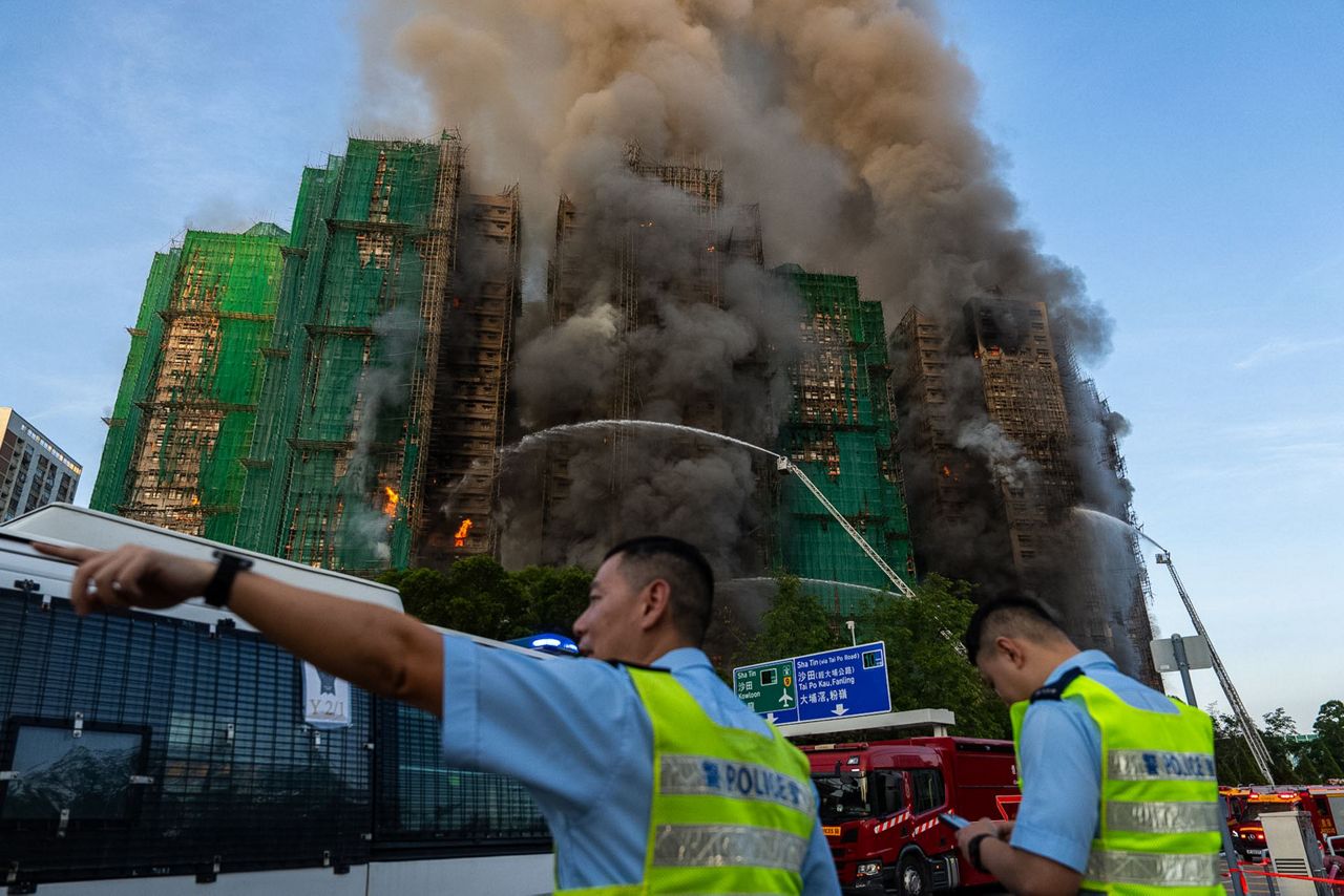 Bamboo scaffolding helped build Hong Kong's skyline, but a deadly fire ...