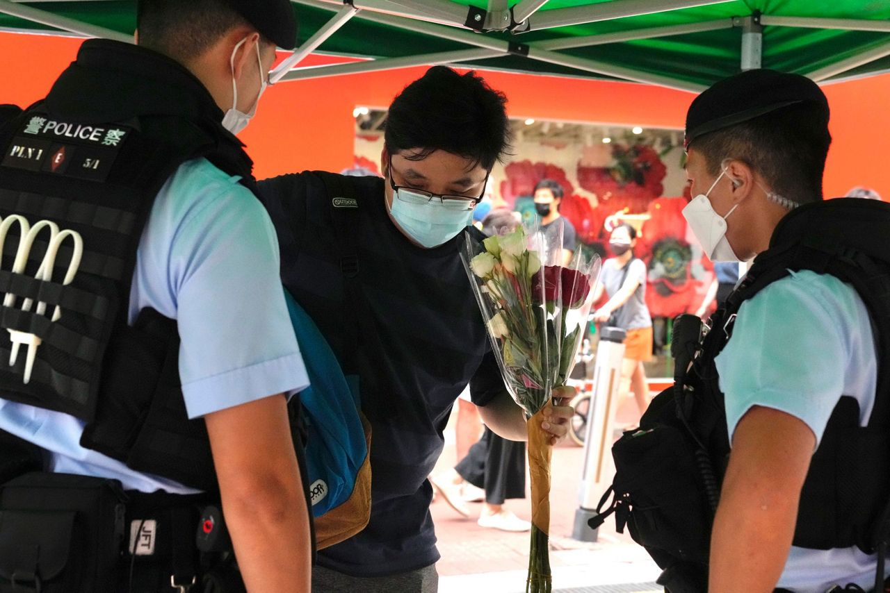Police Patrol Hong Kong Park Amid Tiananmen Vigil Ban