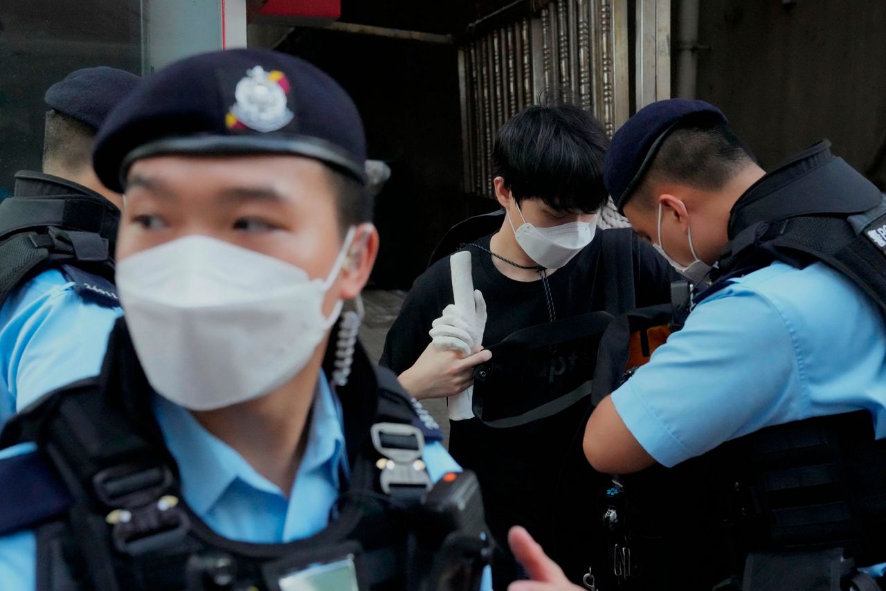 Police Patrol Hong Kong Park Amid Tiananmen Vigil Ban