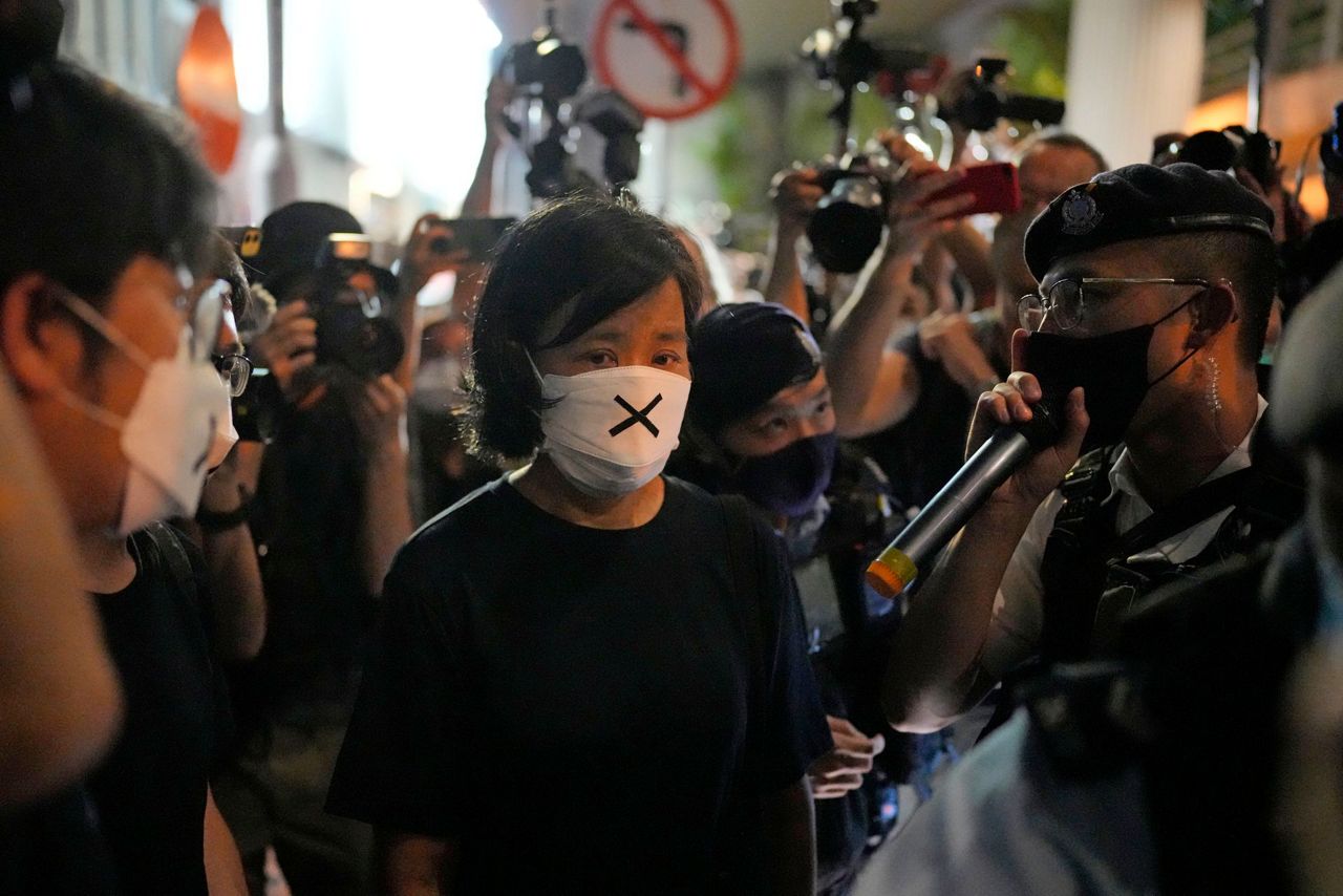 Police Patrol Hong Kong Park Amid Tiananmen Vigil Ban