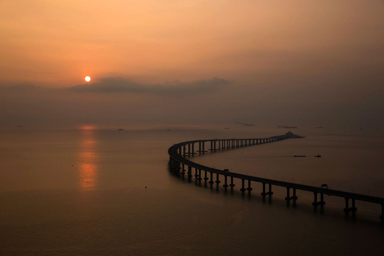 China opens mega-bridge linking Hong Kong to mainland