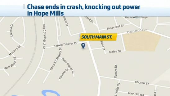High Speed Chase Leads to Power Outage in Hope Mills