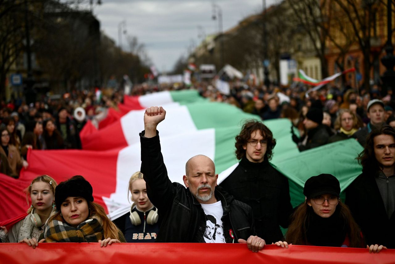 Students call for education reform in Hungary protest march