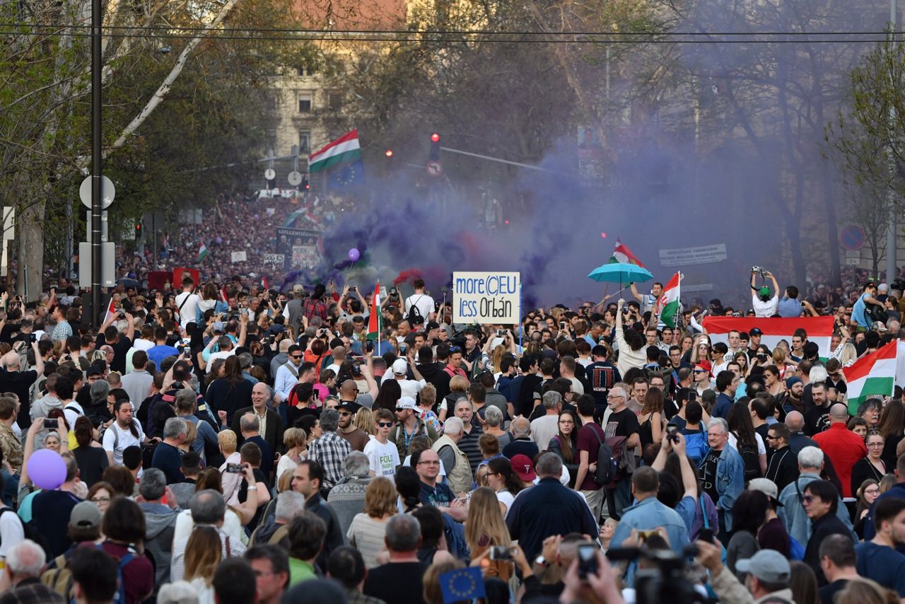 Protesters in Hungary demand new vote, new electoral system