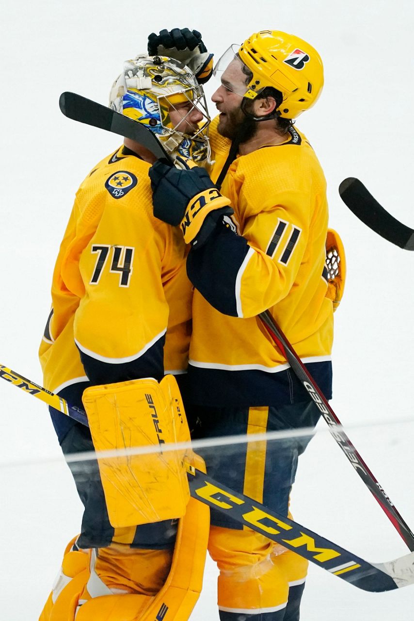 Preds beat Canes 4-3 in double OT again to tie series at 2-2