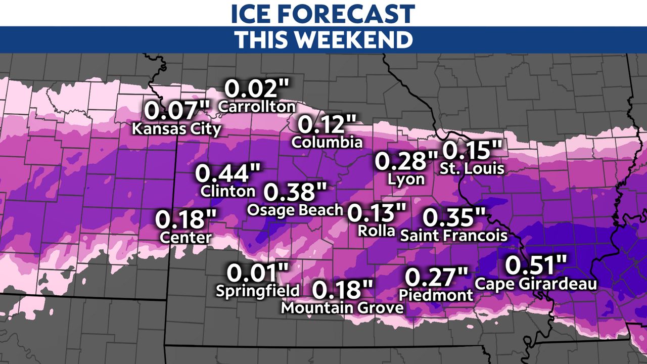 Storm to bring snow and mixed precipitation on Sunday to Mo